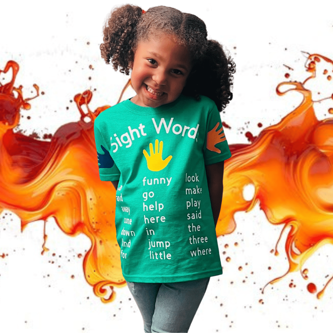Pre-K Sight Word Shirt (Green) - Rainbows Of Learning